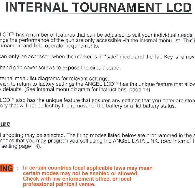WDP Angel LCD Parts, Diagram, and Manual – TippmannParts