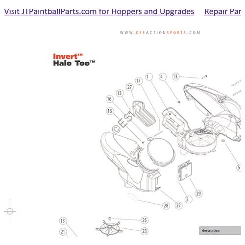 Empire Invert Halo Too Hopper Parts and Diagram – TippmannParts