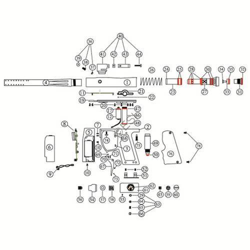 Empire Invert Mini 2008 Parts and Diagram – TippmannParts