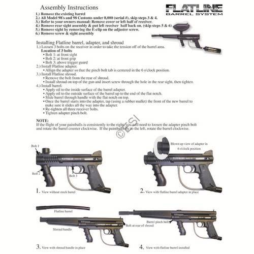 Tippmann 98 Flatline Barrel Parts and Manual – TippmannParts