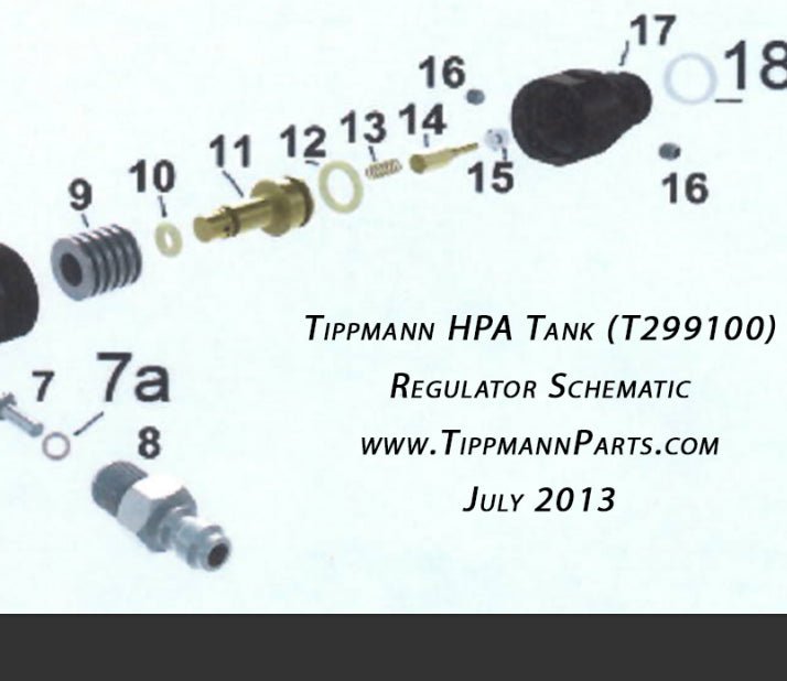 Tippmann HPA Tank Regulator Parts and Diagram – TippmannParts