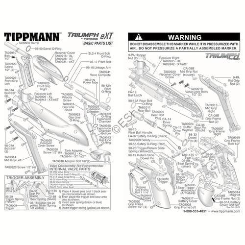 Tippmann Triumph eXT Parts and Diagram – TippmannParts
