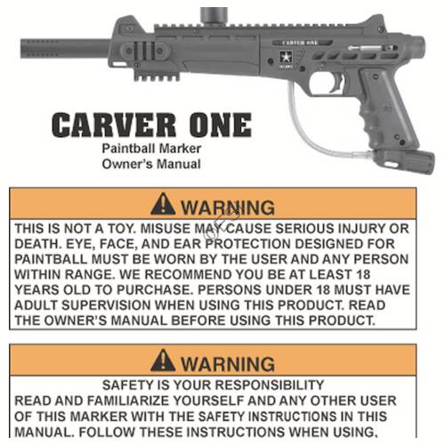 US Army Carver One Manual – TippmannParts
